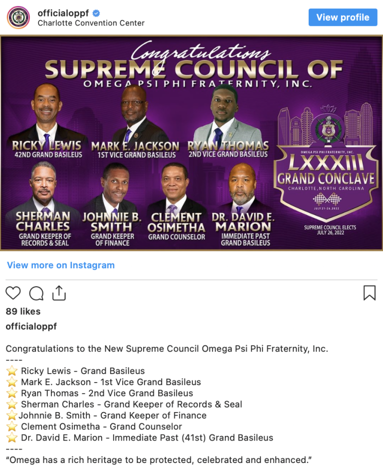 Rickey Lewis Elected 42nd Grand Basileus of Omega Psi Phi Fraternity ...